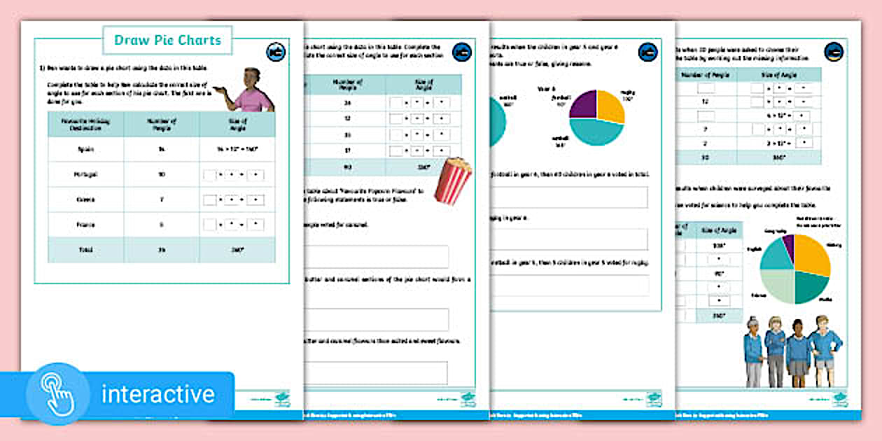👉 Interactive PDF: White Rose Maths Y6 Draw Pie Charts